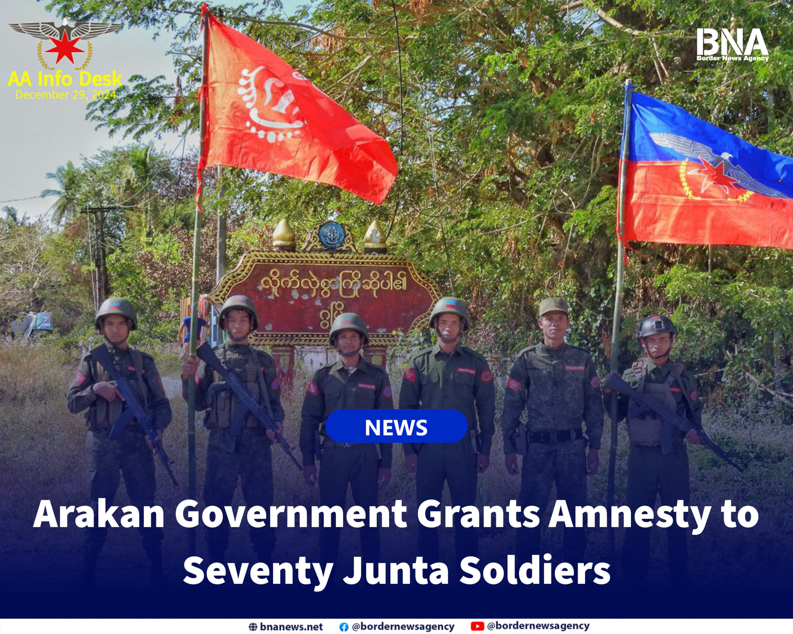 Arakan Government Grants Amnesty to Seventy Junta Soldiers - Border ...